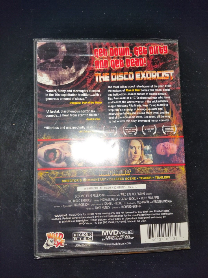 The Disco Exorcist DVD Rare Horror Comedy Brand New SEALED Sarah ...
