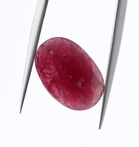 Natural Loose Ruby Oval Faceted Cut 15 X 10MM Dark Pinkish Red Color ...