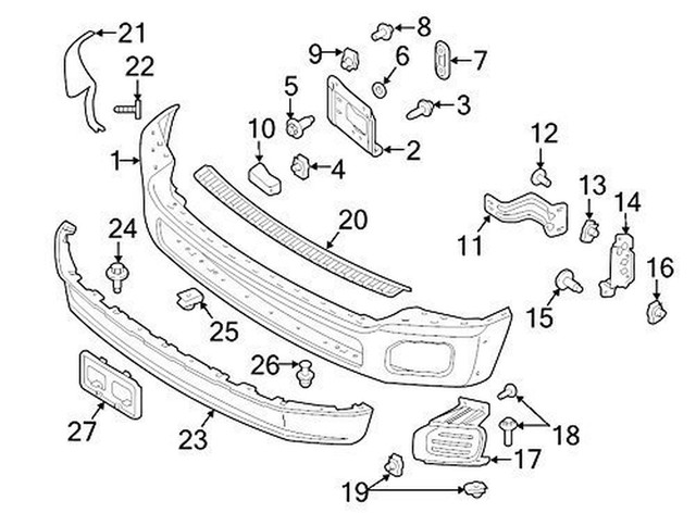 Ford OEM Front Bumper-foglight Fog Light Bezel Cover Trim Right ...