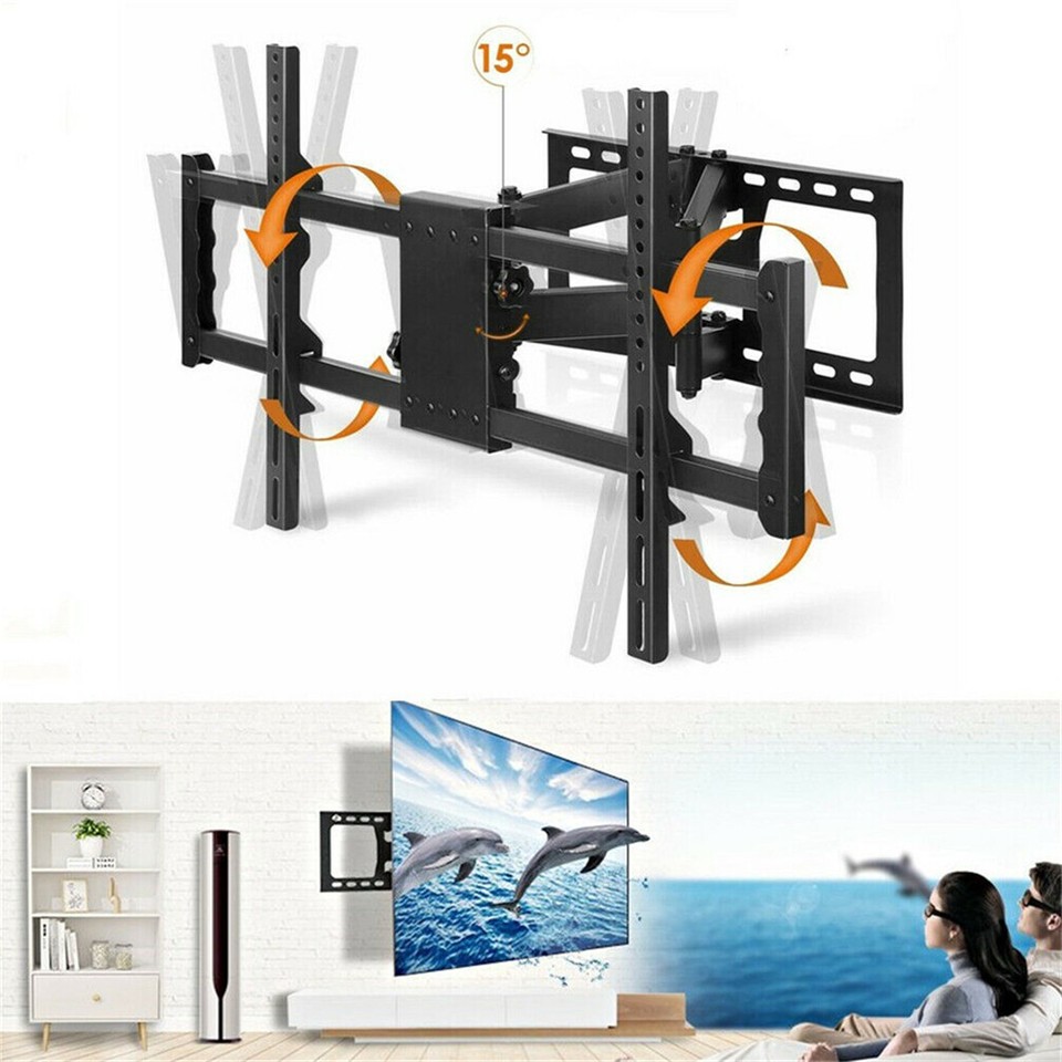 32 45 47 48 55 65 70 85" Fully Motion TV Wall Mount Dual Arm Bracket ...