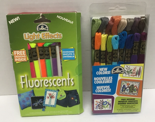 DMC Light Effects Fluorescents and New Colors Floss Packs | eBay