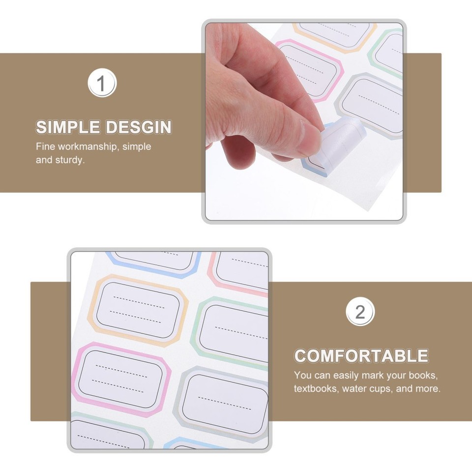 288 Pcs Lined Writable Label Sticker Adhesive Book Name Marking ...