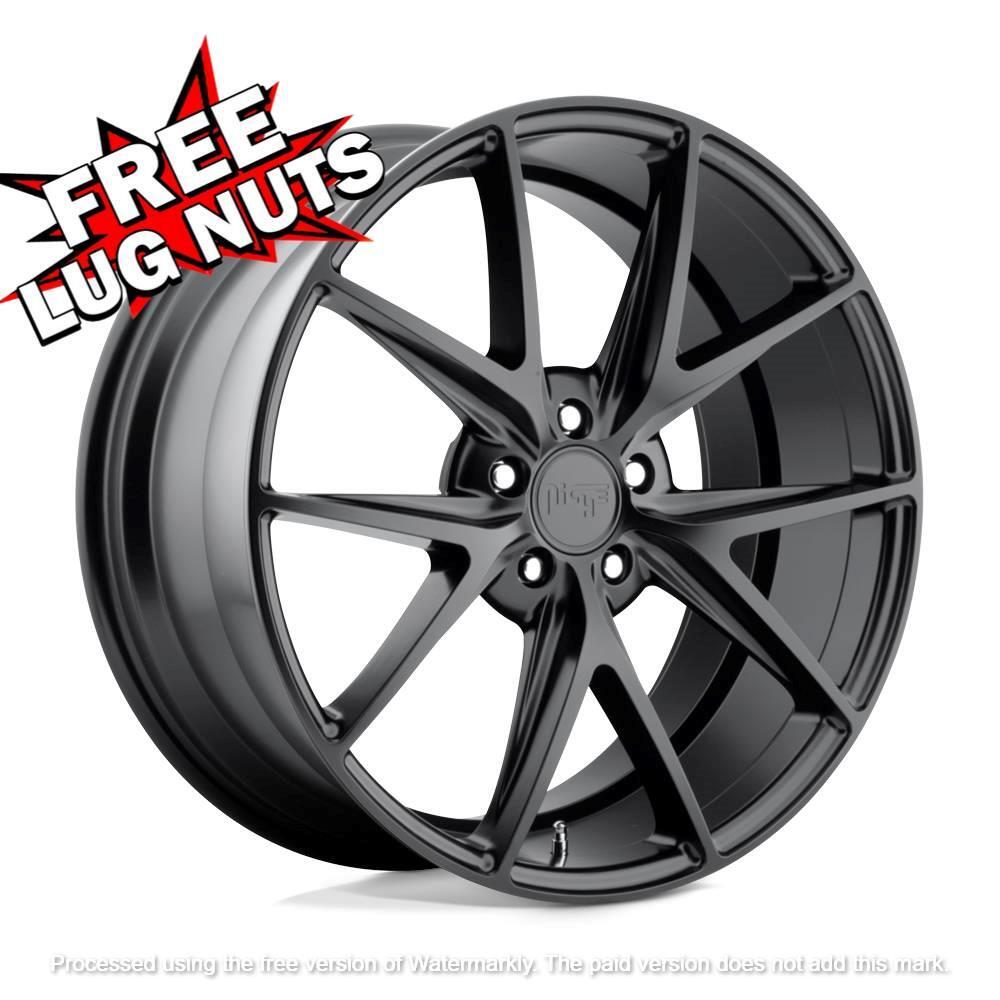 19 inch 19x8.5 Niche M117 MISANO MATTE BLACK wheel rim 5x4.5 5x114.3 ...