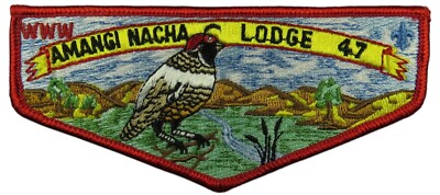 Amangi Nacha Lodge 47 Golden Empire Council CA WWW Flap RED Bdr (NE447 ...
