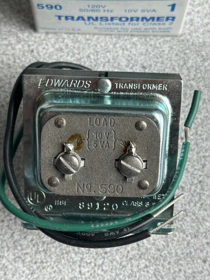 NEW EDWARDS 590 TRANSFORMER Primary 120V 50/60HZ secondary 10V 5VA MADE ...