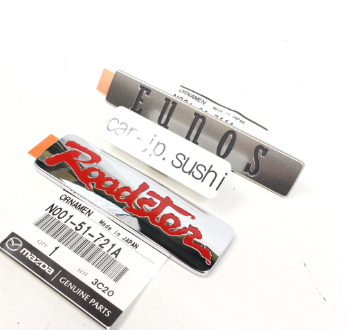 MAZDA GENUINE MX-5 MIATA Eunos Roadster NA8C Red Rear LOGO Emblem SET ...