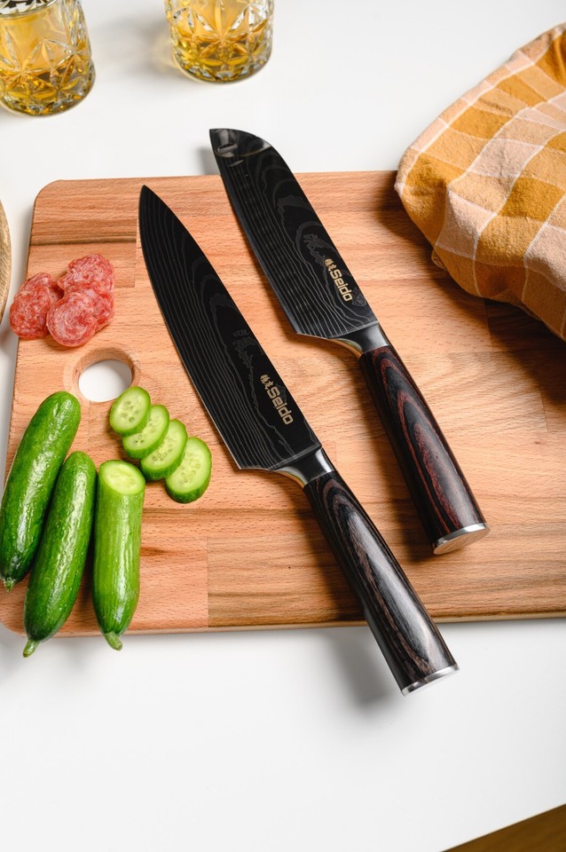 Seido Knives Japanese Master Chef Knife Set, 8-Piece Professional ...