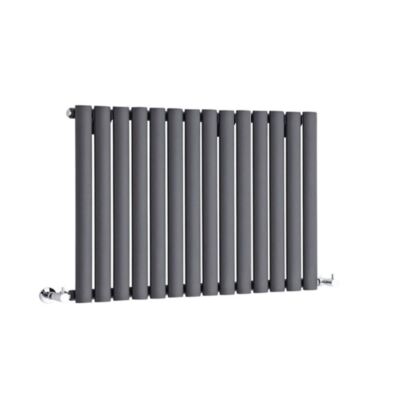 Oval Tube Designer Radiator Anthracite Horizontal 960mm(w) x 500mm(h ...