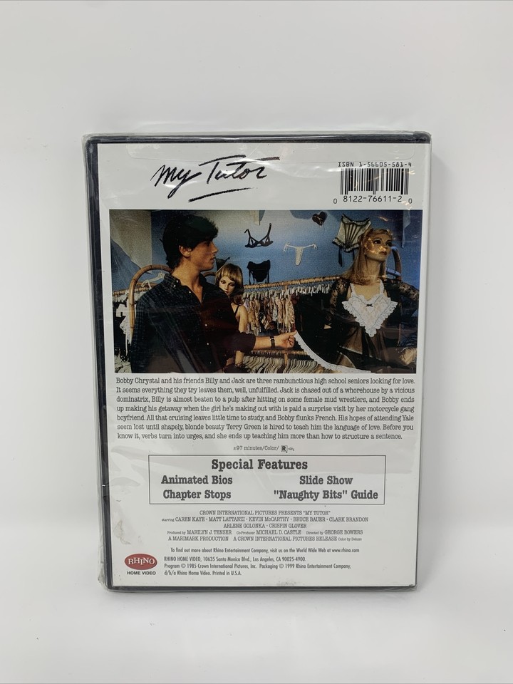 My Tutor DVD 1985 New Sealed Caren Kaye Matt Lattanzi Crispin Glover ...