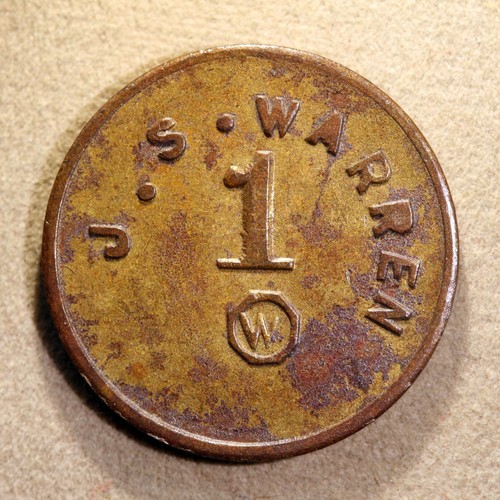 RARE Florida Ingle System token - J.S. Warren, 1¢, Manatee, Fla. | eBay