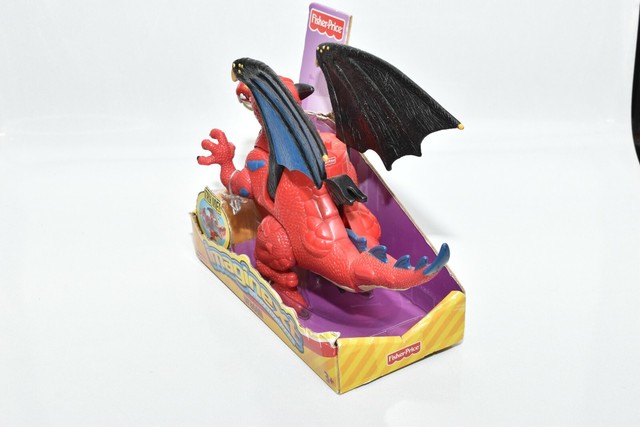 Imaginext Adventures Red Dragon W Blue & Black Flapping Wings Retired ...