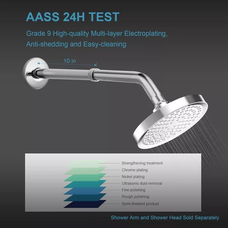 Shower Head Extension Arm, 10 Inches Shower Arm Extension Shower Head ...