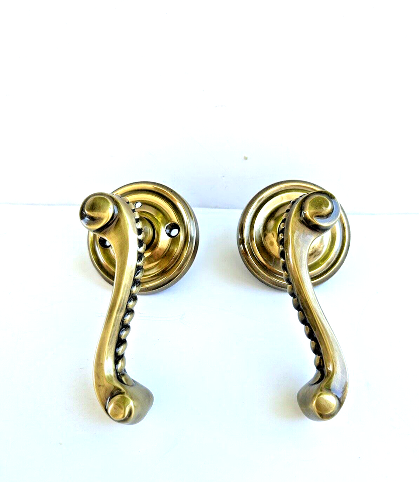 EMTEK 8200 Rope Lever LH Privacy Lever Set US7 French Antique NOS | eBay