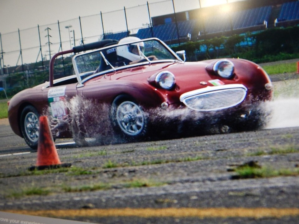 MG Midget, Sprite 13x5in Minilite Knockoff Wheels with Racing Slicks(4 ...