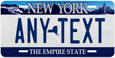 New York 2001 License Plate Novelty Personalized w/ Any Text for Auto ...