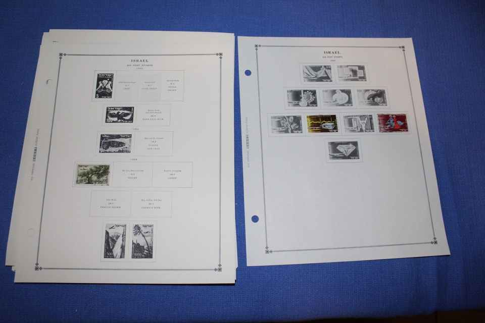 Israel 61 Pages Scott International Stamp Album 1948-1997 ...