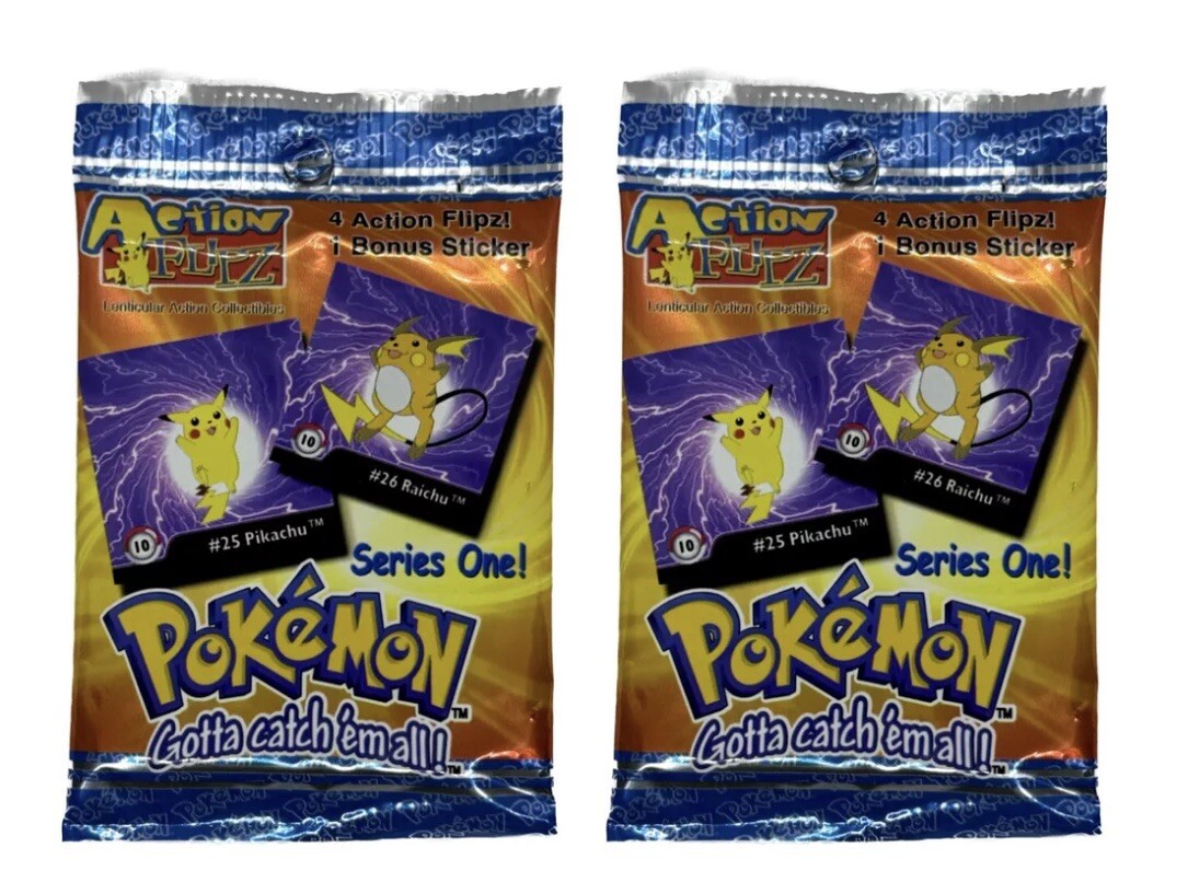 Lot of (2) 1999 Pokémon Artbox Action Flipz Series One Sealed Booster ...