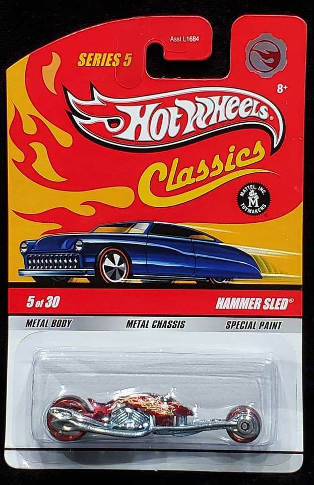 Hot Wheels CHASE Hammer Sled Classics Car 5 of 30 Series 5 Met Red | eBay