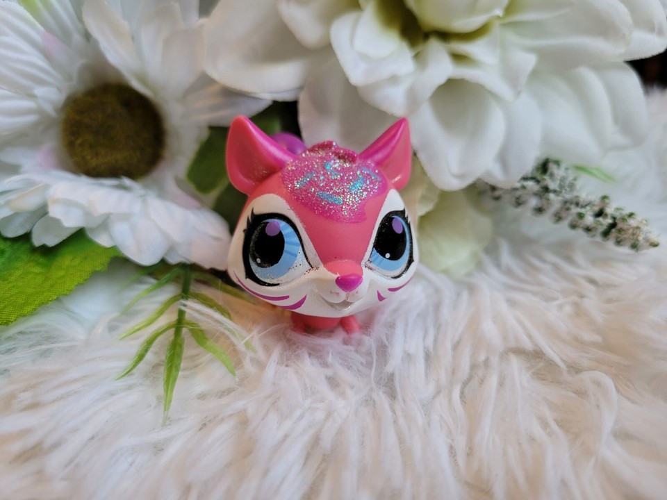Littlest Pet Shop Authentic LPS #3122 Pink Tiger Glitter Blue Eyes Gen ...