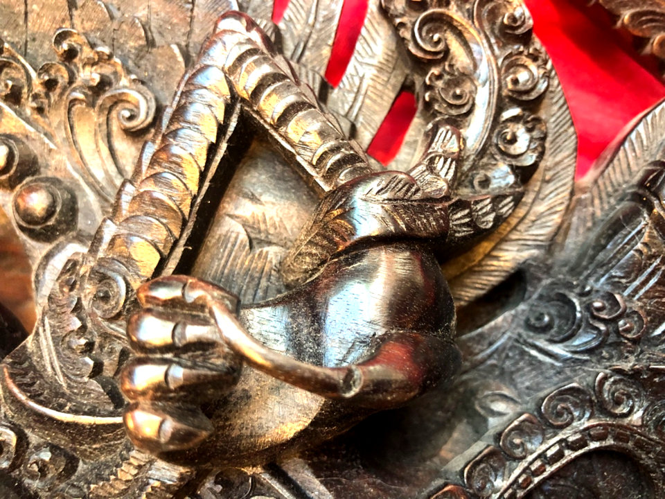Rare Asian Hand Carved Ebony Garuda Hindu/Buddhist Intricate Wall ...