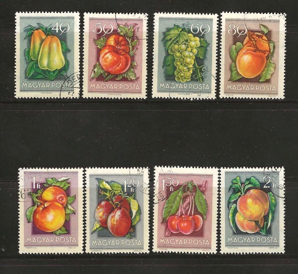 HUNGARY - 1954 USED FRUIT SET - SCOTT 1088-1095 - S71 | eBay