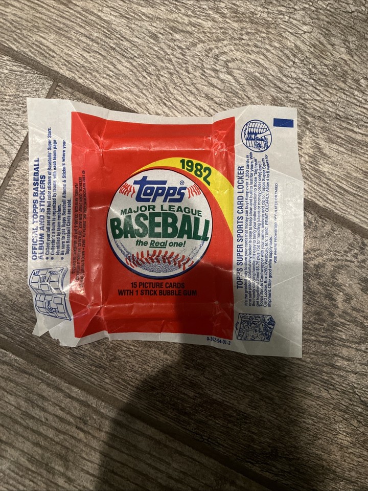 1982 Topps Baseball Card Wax Pack Wrapper | eBay
