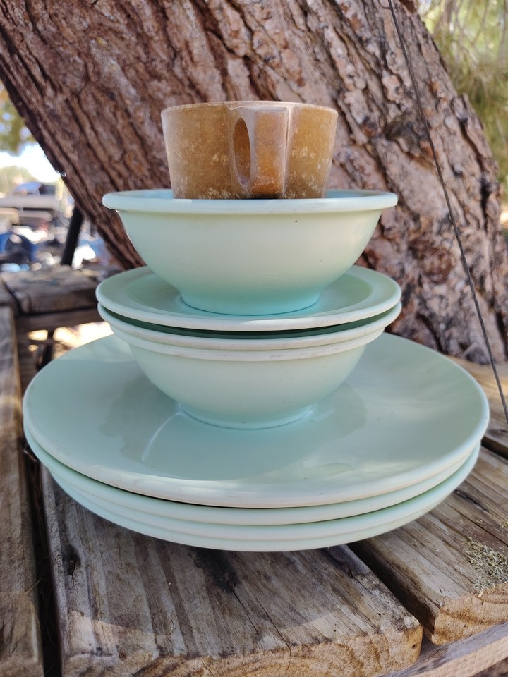 Military Mess Hall USMC Santa Fe WW1 WW2 Plate Set 1940s - 50s | eBay