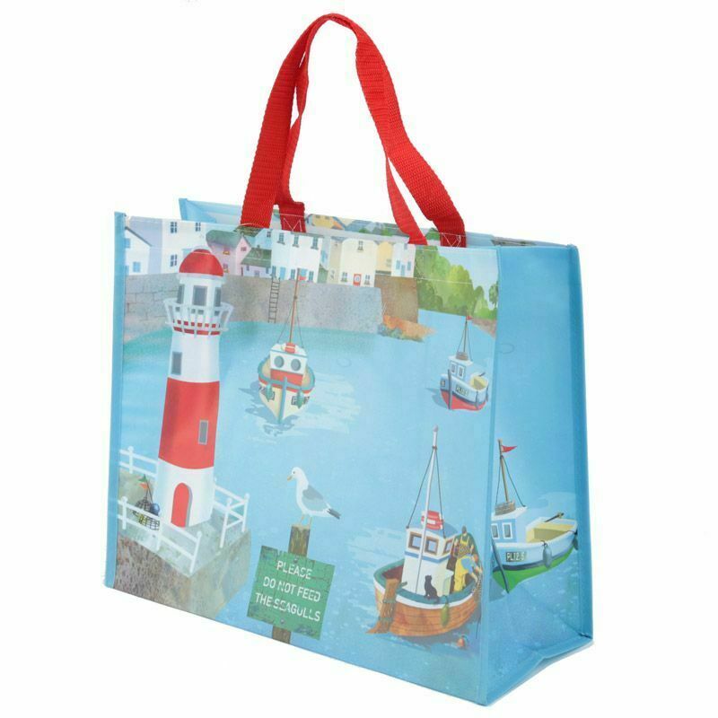 Large Re-Usable Shopping Shopper Strong Grocery Food Storage Tote Bag ...