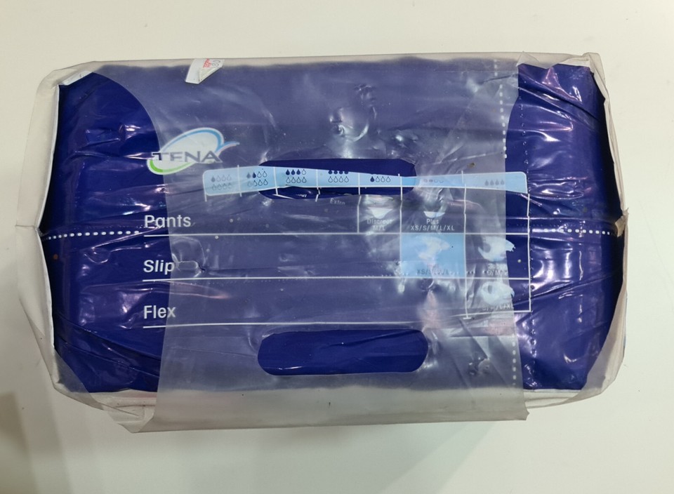 Vintage 00s TENA Slip SLIPAD 15 plastic backed ADULT diapers mediud ...
