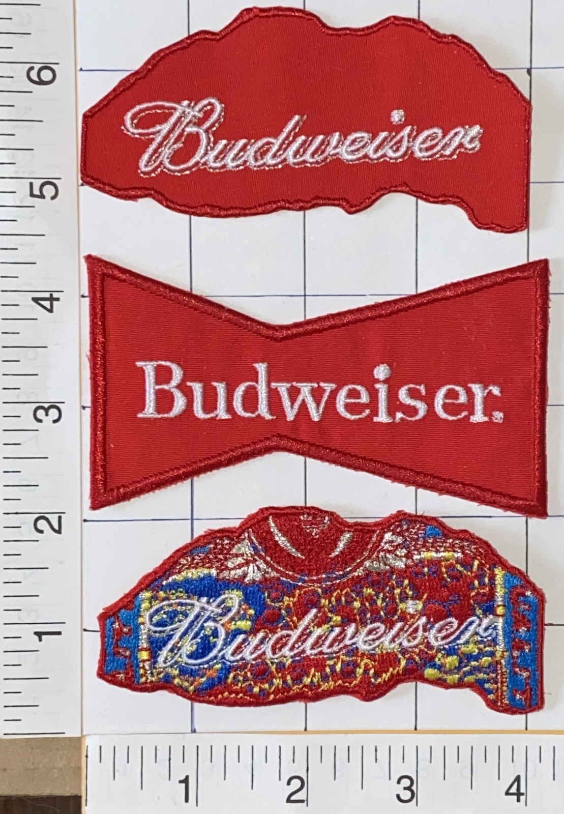 3 BUDWEISER GENUINE LAGER BEERS BEER BREWERY ANHEISER-BUSCH EMBLEM ...