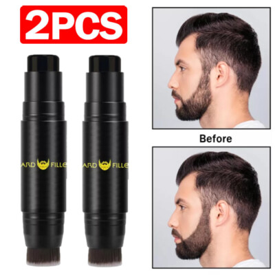 2x Beard Pencil Filler For Men Black Beard Moustache Pen Waterproof ...
