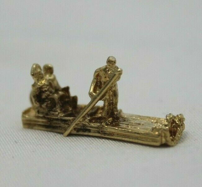 RARE! 14k YELLOW GOLD JAMAICA RAFT CHARM - Gem