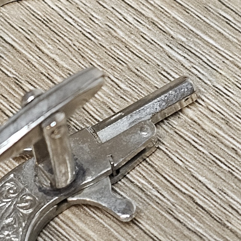 Vintage Berloque Miniature Pistol Gun Cuff Link Set Pin Fire RARE ...