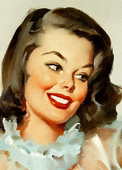 "Tasteful Design" Vintage Style Elvgren Fruit Pin-Up Girl Poster ...