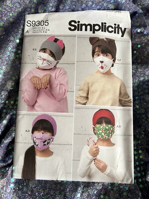 Simplicity S9305 Kids' Headbands, Hats & Animal Face Masks Uncut ...