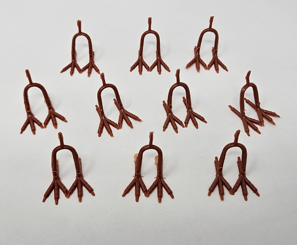 Pack of 10 Zims VTG 25mm Brown Plastic Bird Legs Feet Crafts Bird ...