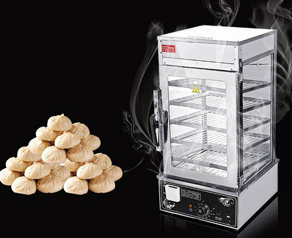 110V Electrical Bun Steamer Electric Food Display Auto Warmer Cooker ...