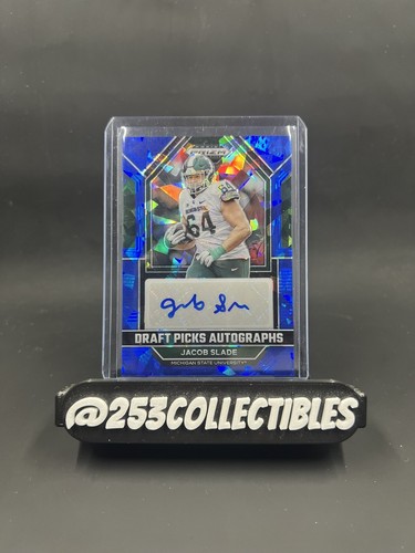 2023 Panini Prizm Draft Picks - Jacob Slade Blue Cracked Ice Rookie ...