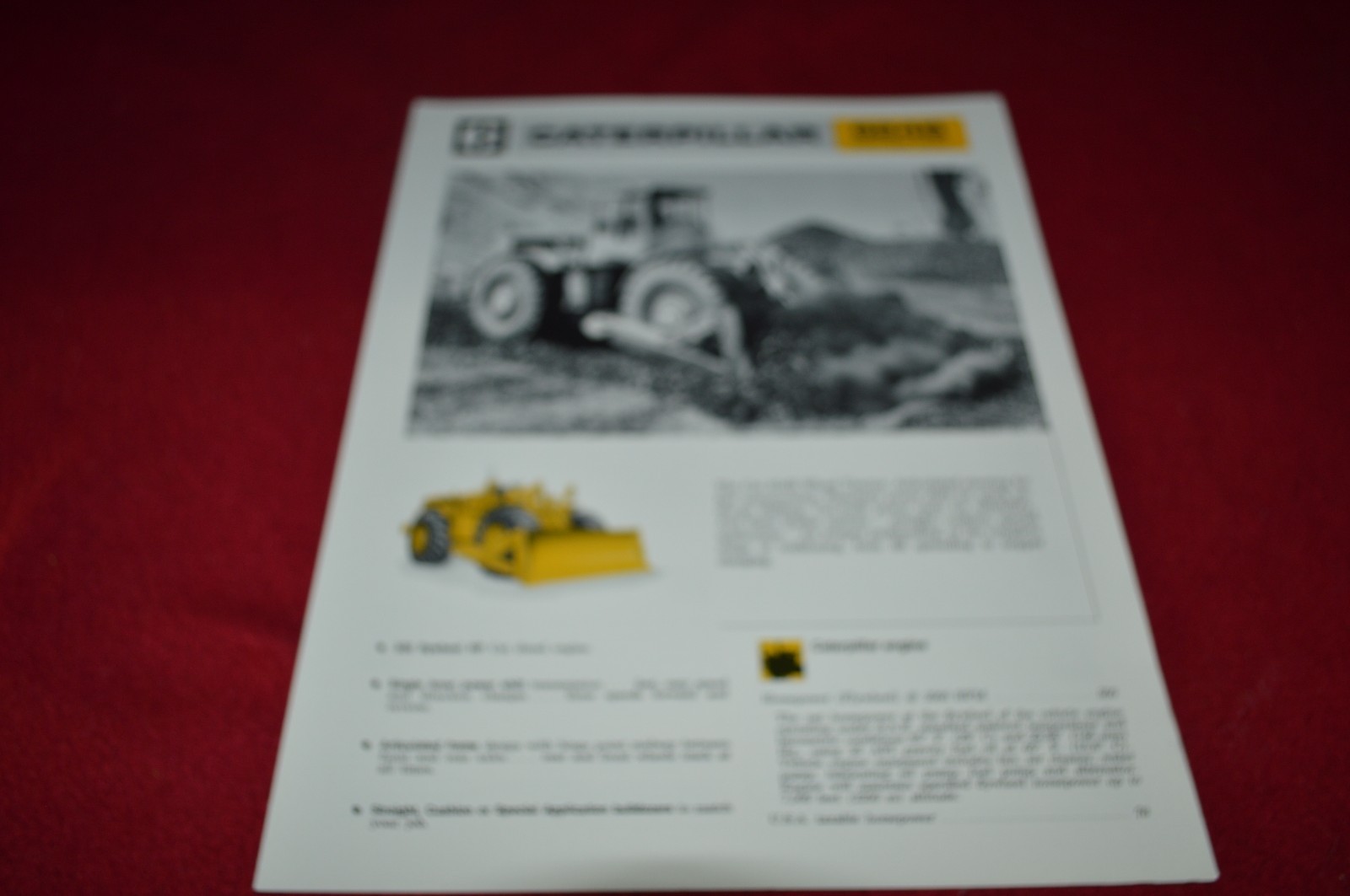 Caterpillar 824B Wheel Type Tractor Dozer Tractor Dealers Brochure BWPA ...