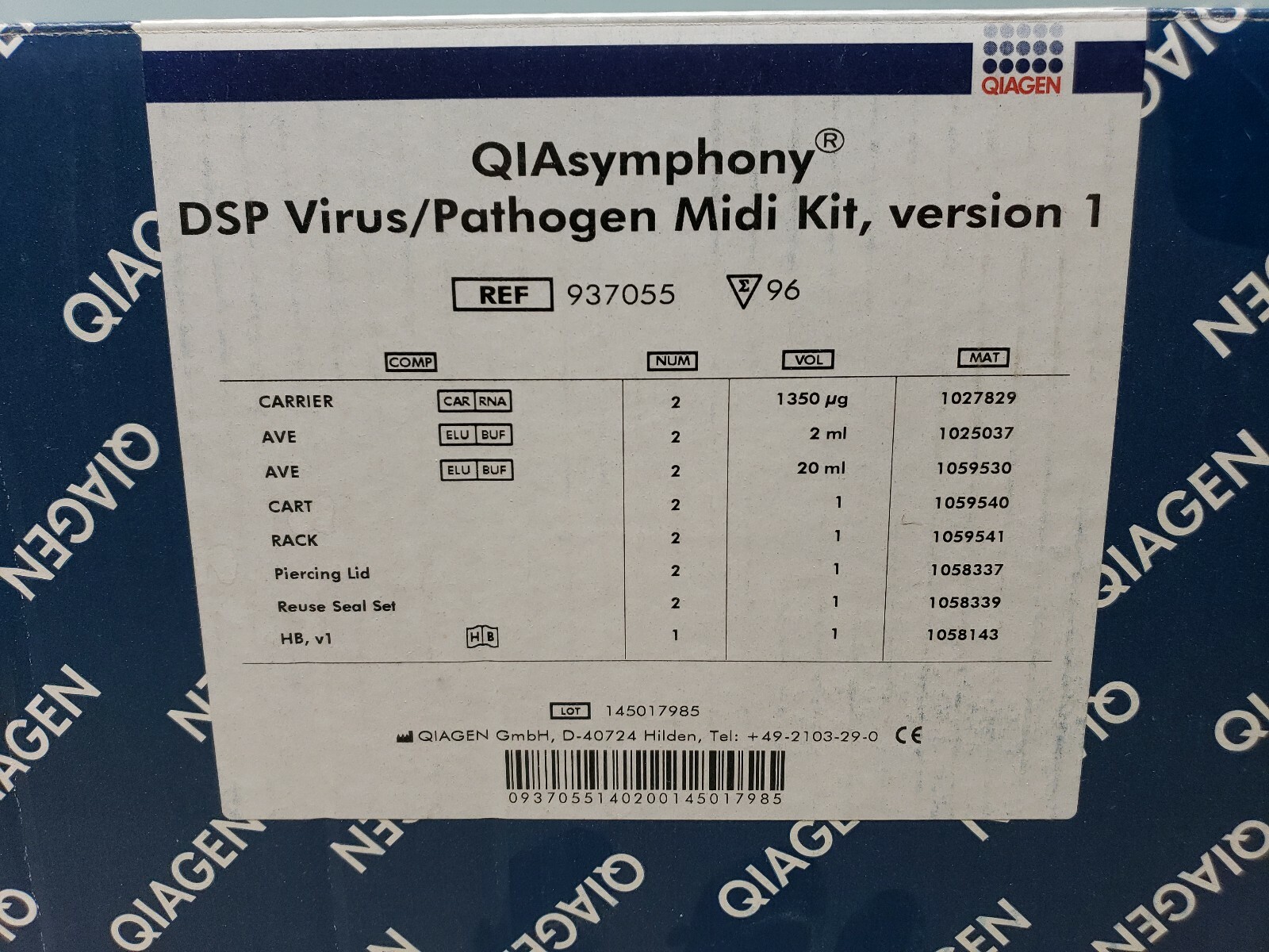 QIAGEN QIASYMPHONY 937055 DSP Virus/Pathogen Midi Kit | eBay