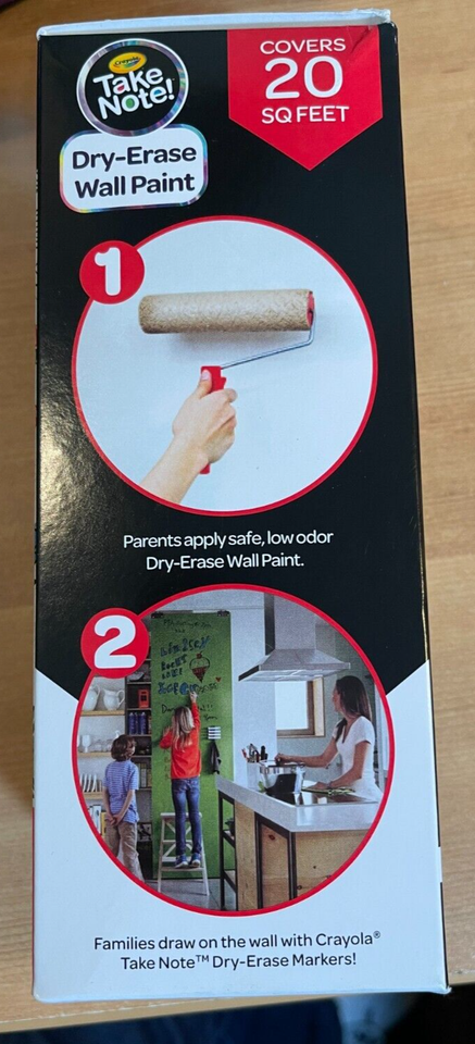 Crayola Take Note! Dry-Erase Wall Paint 20 Sq Ft Clear Residential ...