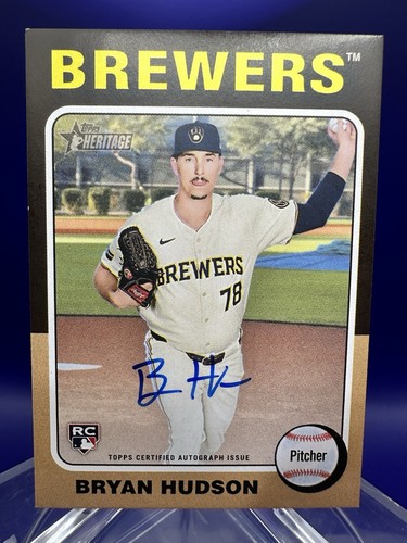 2024 Topps Heritage High Number BRYAN HUDSON Real One Auto Rookie ...