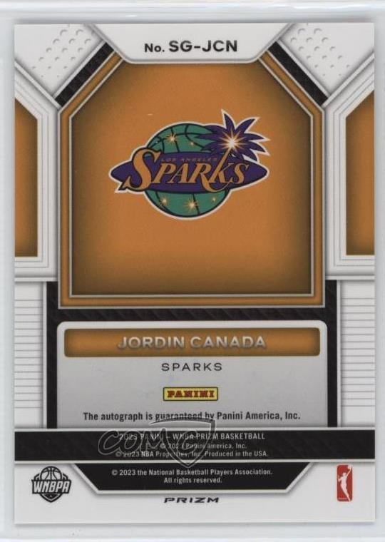 2023 Panini Prizm WNBA Signatures Silver Prizm Jordin Canada #SG-JCN ...