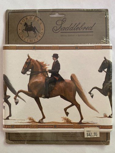 James L. Crow Borders Unlimited Saddlebred Pre-Pasted Wallpaper Border ...