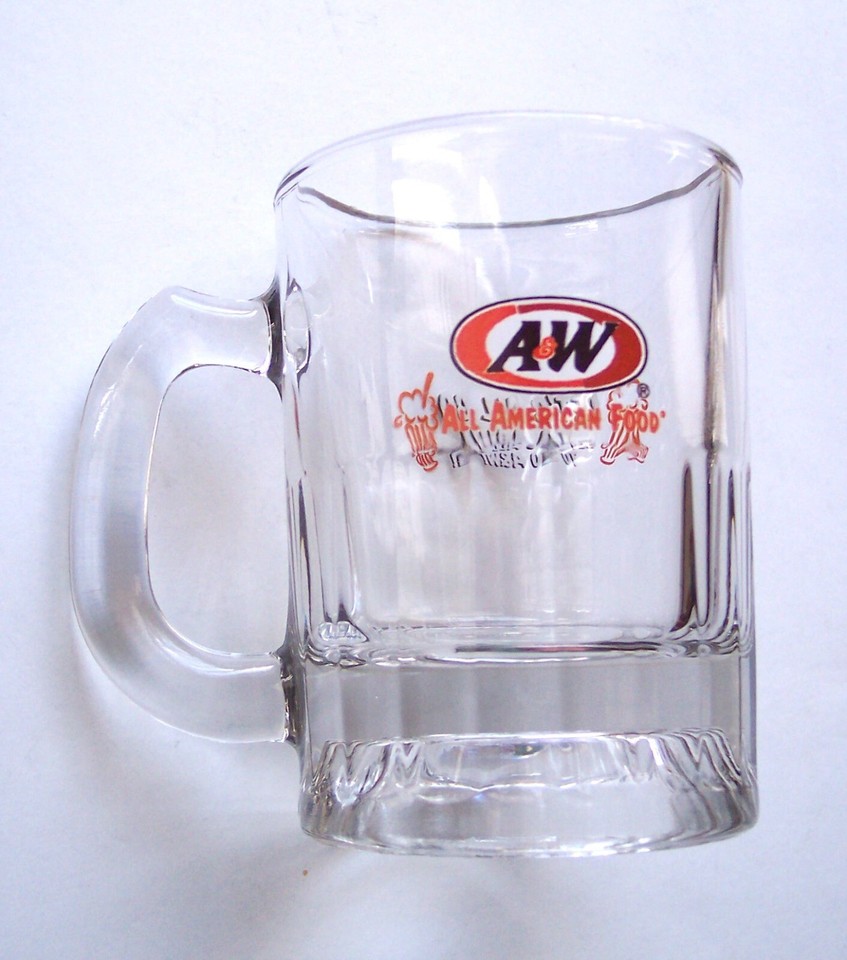 A & W BABY ROOT BEER MUG 20 PANEL 3 & 1/4" HIGH X 2 & 1/4" ACROSS THE ...