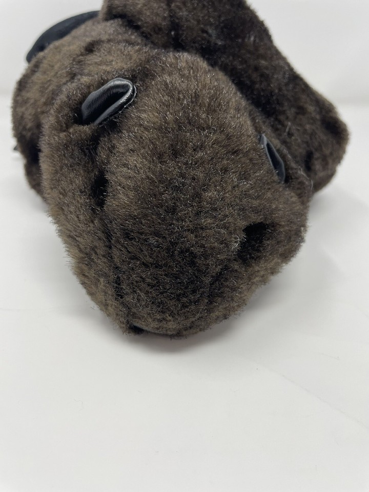 Folkmanis Beaver Hand Puppet Plush 12" Brown Black Stuffed Animal Toy ...
