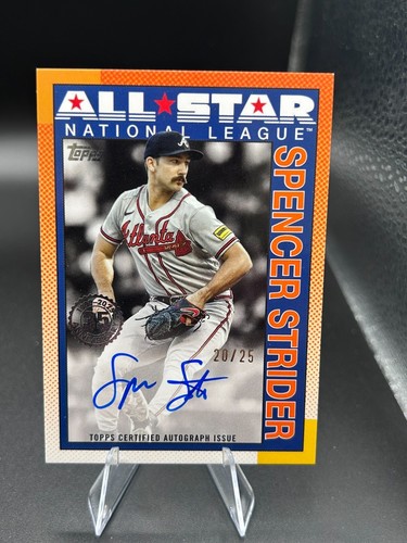 2025 Topps Series 2 1990 All-Star Spencer Strider On Card Auto Orange ...
