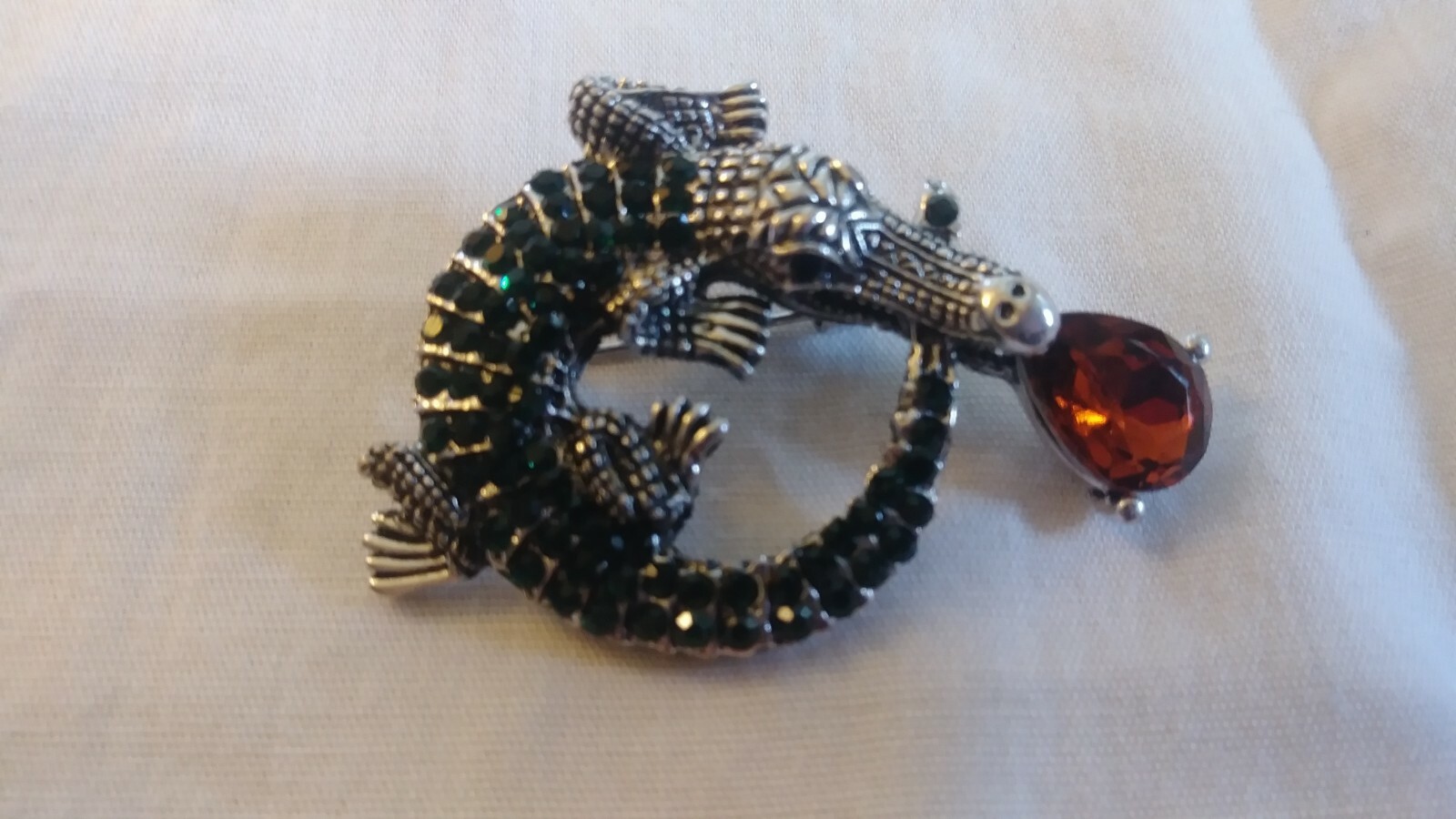 Rhinestone Crystal Gator Broach | eBay