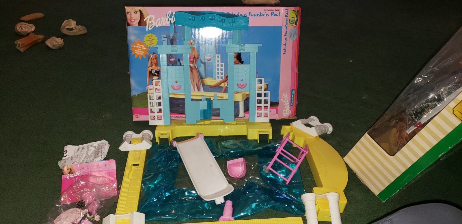 BARBIE FABULOUS FOUNTAIN POOL PLAY SET-2000 MATTEL Box | eBay