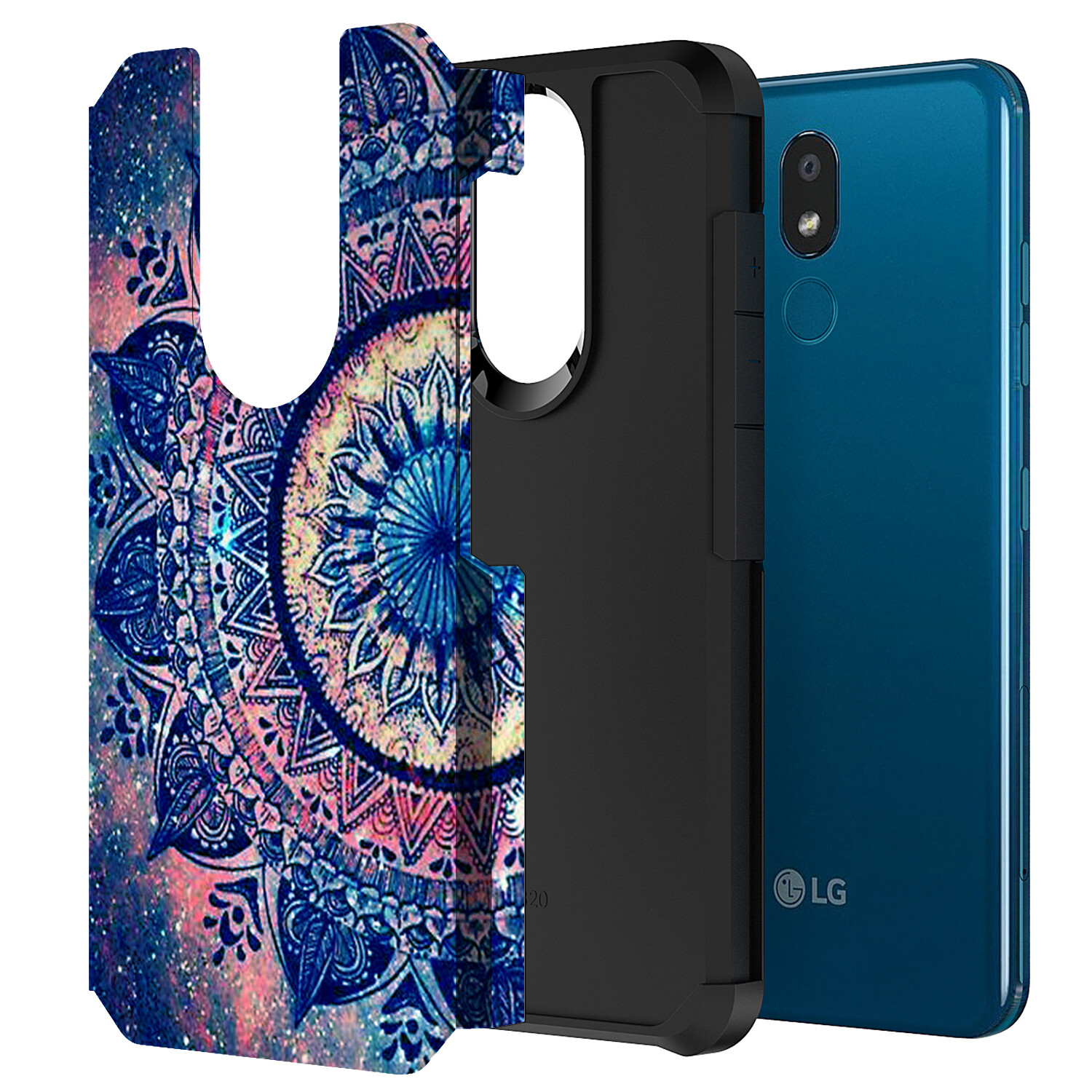 For LG Escape Plus/Arena 2/Journey LTE Hybrid Graphic Colorful Silicone ...